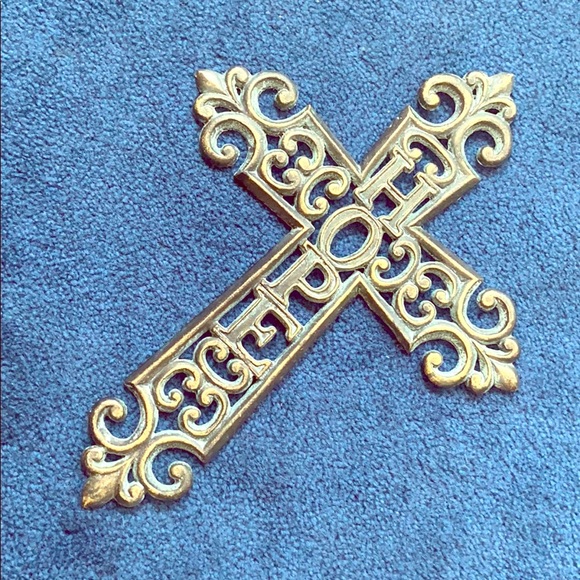 Wall Decor | Metal Hope Cross | Poshmark